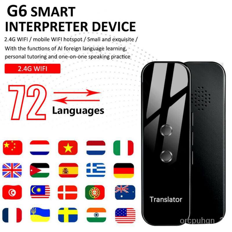 Smart Voice Speech Translator Two-Way Real Time 70 Multi-Language ...