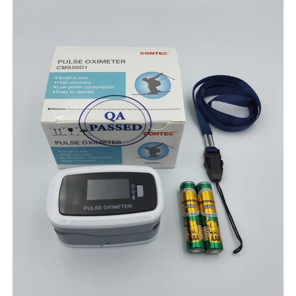 เครื่องวัดออกซิเจนในเลือดปลายนิ้ว Oximeter CONTEC CMS50D1 2022 New - tdgreen - ThaiPick