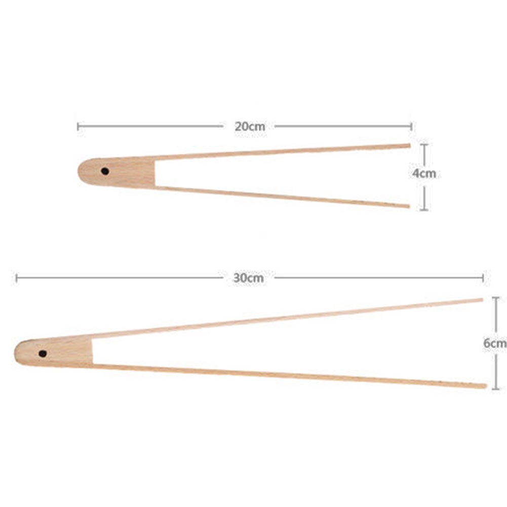 Wooden Food Clips Toast Tongs Toaster Bacon Clamp Sugar Ice Tea Tong ...