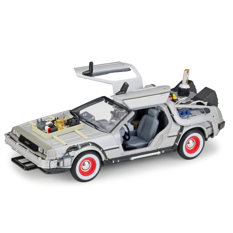 WELLY Diecast 1:24 Scale Model Car Toy Delorean For Movie Back to The ...