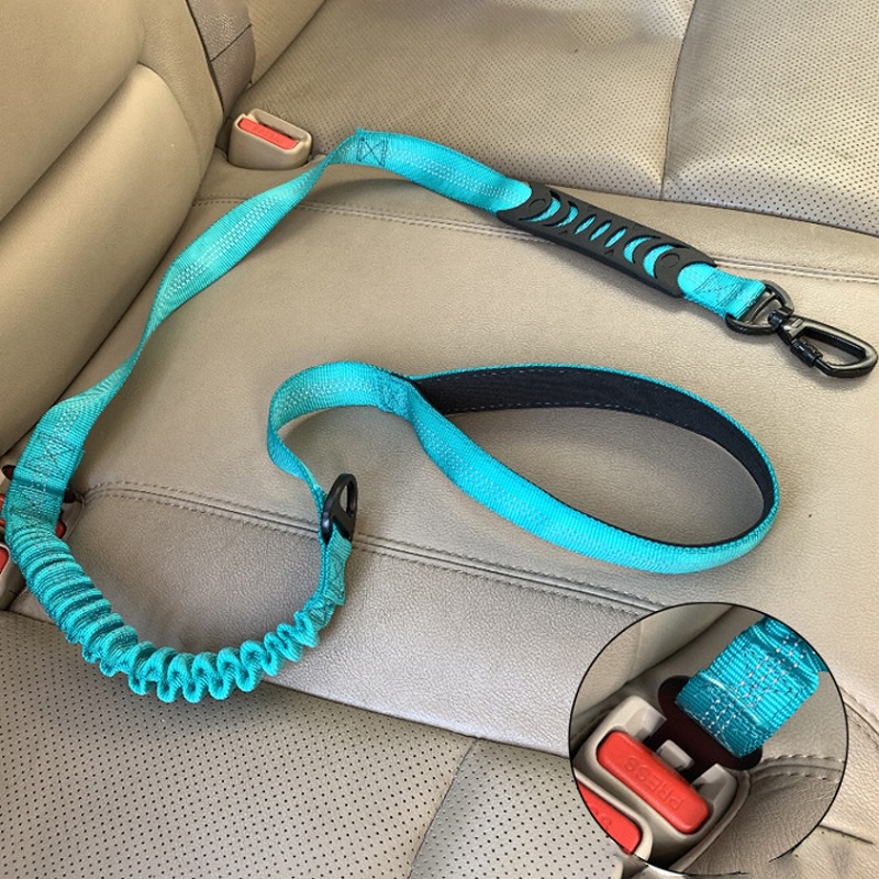 Elastic Dog Leash Reflective Dog Car Seat belt dog leashes for large ...