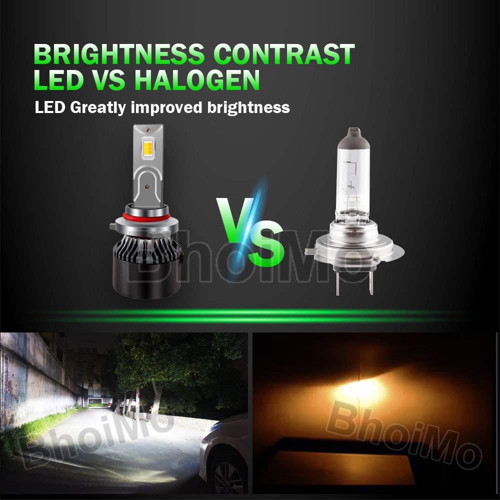 Bhoimo 2022 ใหม่ หลอดไฟตัดหมอก LED F8 H1 H3 H4 H7 H8 H9 H11 9005 HB3 ...