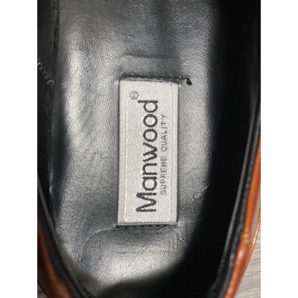 รองเท้าคัทชู แบรนด์ Manwood ผลิตจากหนังแท้ size 45 - pampom36 - ThaiPick