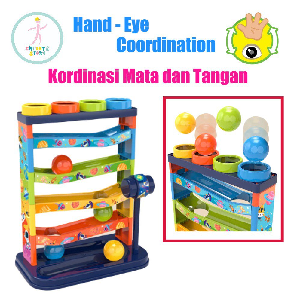 Chubbys Pound the Ball Playset Mainan Budak Permainan Pendidikan Early ...