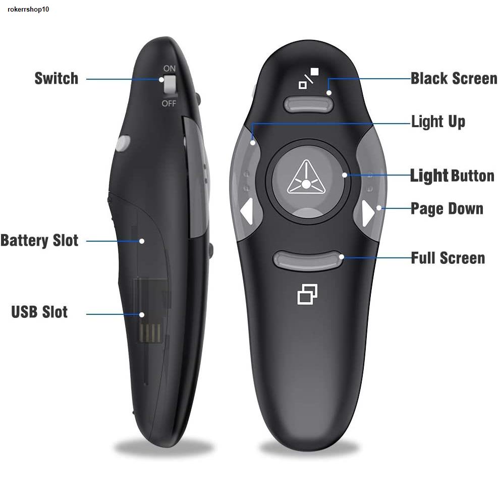 จัดส่งจากประเทศไทยA03 พ้อยเตอร์ เป่า Wireless Presenter USB ...