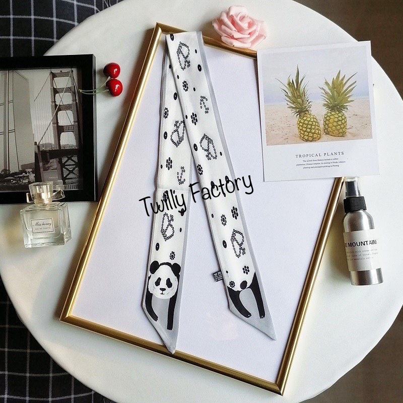 (กดสั่งจำนวน 1 ได้ 2เส้นค่ะ)ผ้าพันหูกระเป๋า Animals Twilly ผ้าผูกผม ...