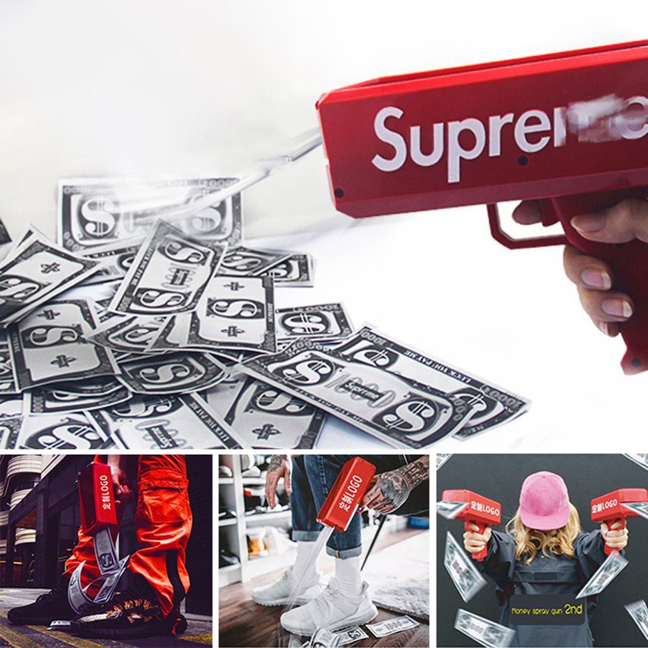 ⚡Cash Cannon Spray Money Gun Rain Money Toy Spit Banknotes Gun ...