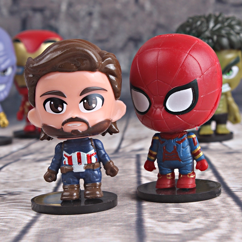 Marvel โมเดลตุ๊กตา Spiderman Q Version Marvel 3 ของเล่นสําหรับเด็ก ...