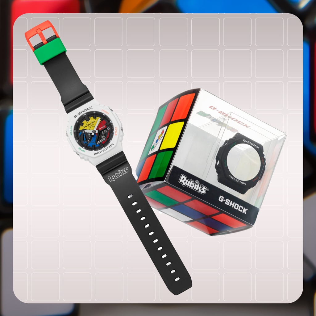 Casio G-Shock รุ่น GAE-2100RC-1A G-SHOCK x Rubiks Cube LimitedEdition ...