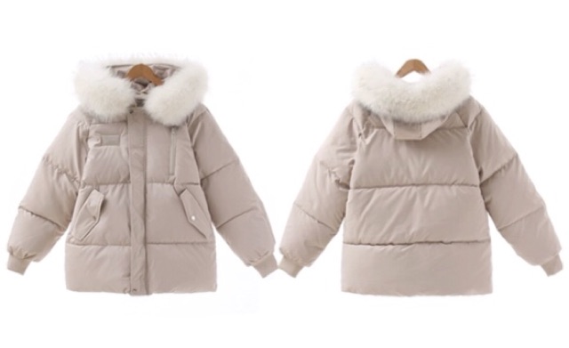 พร้อมส่ง Pudding Jacket แจ็คเก็ตขนเป็ด หรือเสื้อมิชลิน มีฮู้ทขนเฟอร์ถอด ...