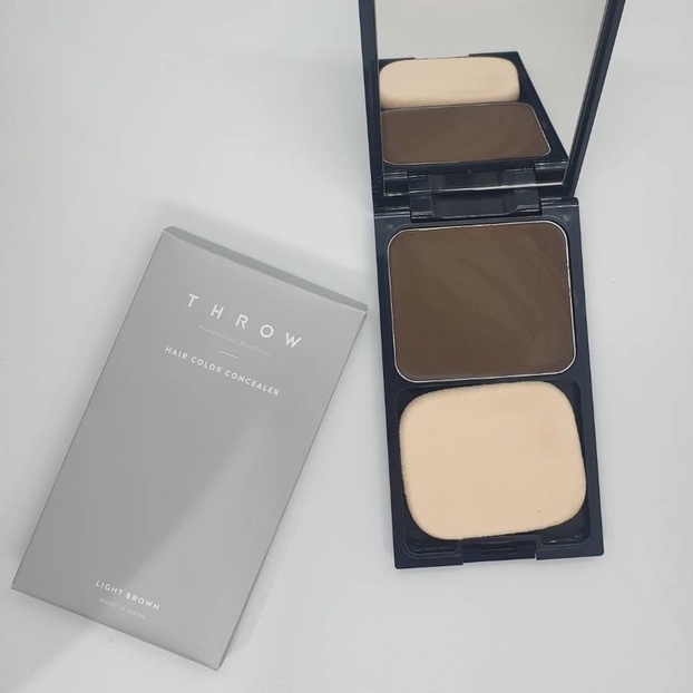 Throw hair color concealer แป้งสำหรับปกปิดผมขาวชนิดอัดแข็ง11 กรัม ...