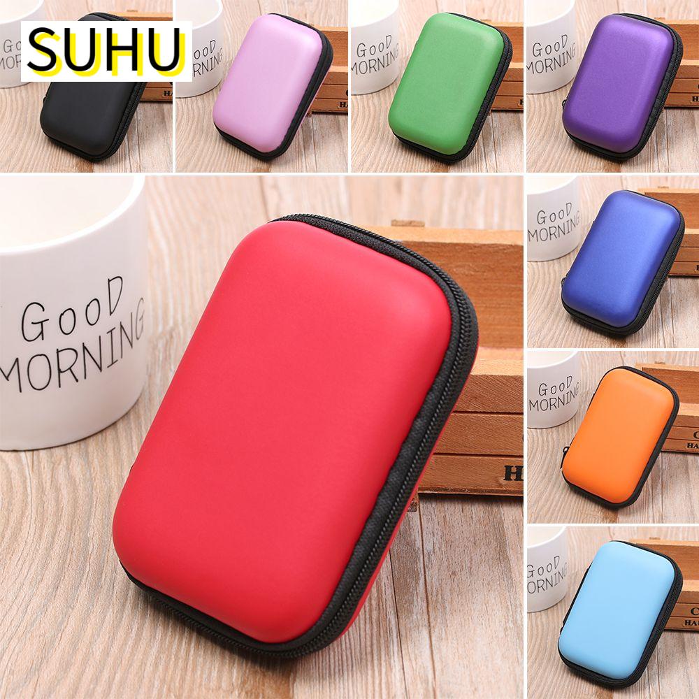 SUHU Mini Coin Purse Earbuds Storage Box Earphone Bag Portable ...