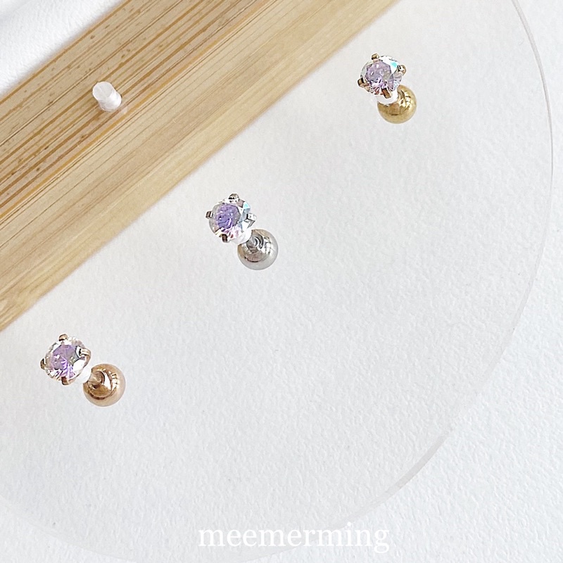 Diamond holo จิวโฮโลแกรม piercing 1 ชิ้น .ﾟﾟ - meemerming - ThaiPick
