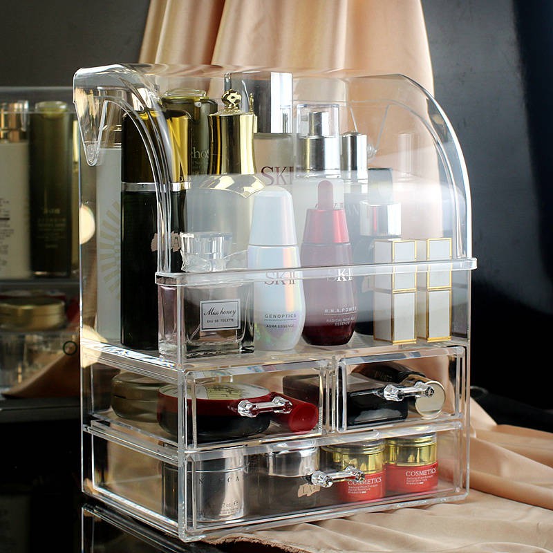 [makeup organizer] Desktop cosmetic storage box skin care products rack ...