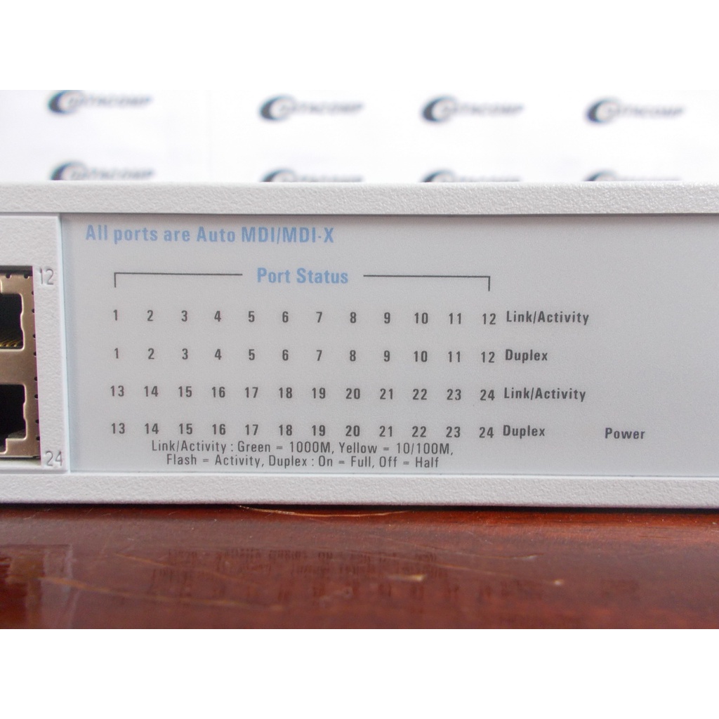 3COM Baseline Switch 2824 24-Port Gigabit 101001000 Mbps สภาพดี พร้อม ...