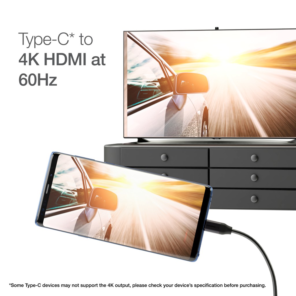 สายแปลงสัญาณส่งภาพมือถือเข้าทีวี AMAZINGthing สายเคเบิ้ล USB-C to HDMI ...