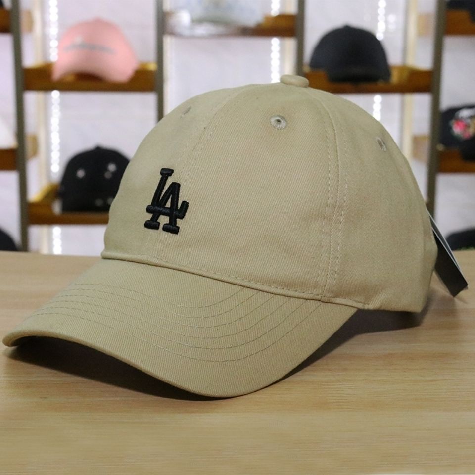 Original small LA series new khaki embroidered black small la hat MBL ...