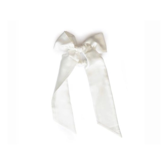 Slip midi Scrunchie Ribbon Set (WHITE) IN STOCK - 1ruethai - ThaiPick