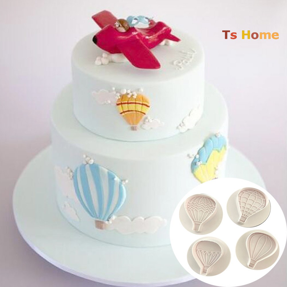 [TS] 4Pcs Hot Air Balloon Cake Cookie Mold Decorative DIY Fondant Mould ...