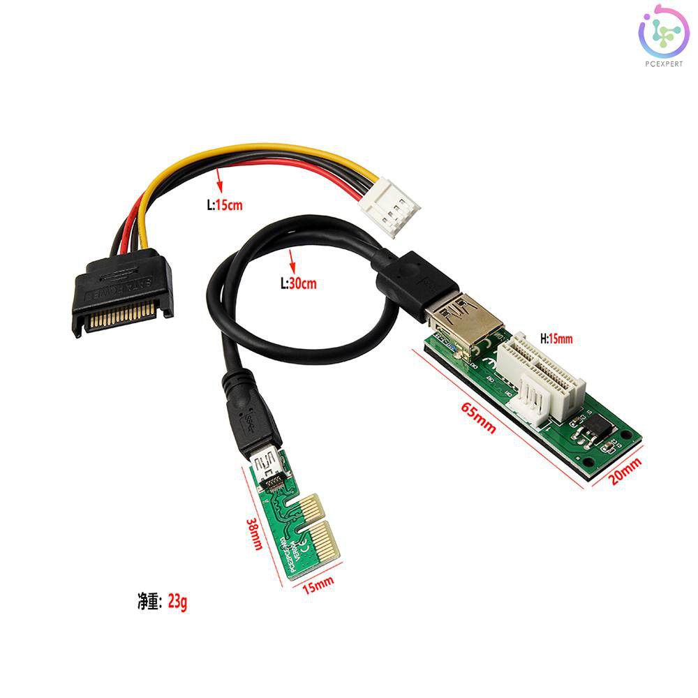 【Spot Goods】Mini PCI-E X1 Extension Cable PCIE 1X Expansion Riser Card ...