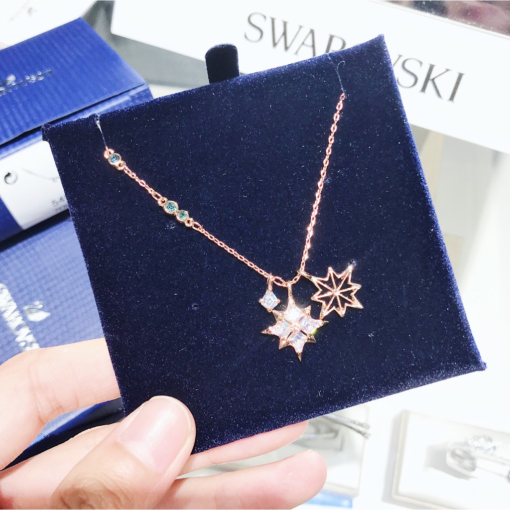 Swarovski สวารอฟส ของแท้ 100 SWA SYMBOL ดาวโรแมนติกเครื่องประดับสร้อยคอ ...