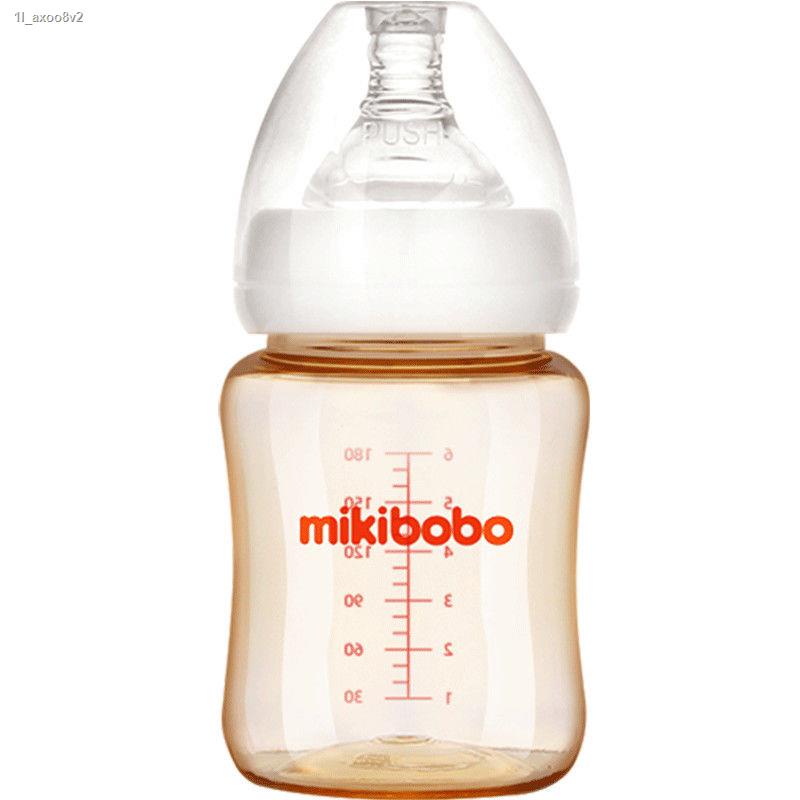 พร้อมส่งmikibobo ขวดนม PPSU ป้องกันอาการโคลิค ขวดนมแบบหยดขนาดกว้าง ขวดนมทารกแรกเกิด ขวดจูบ - 1l ...