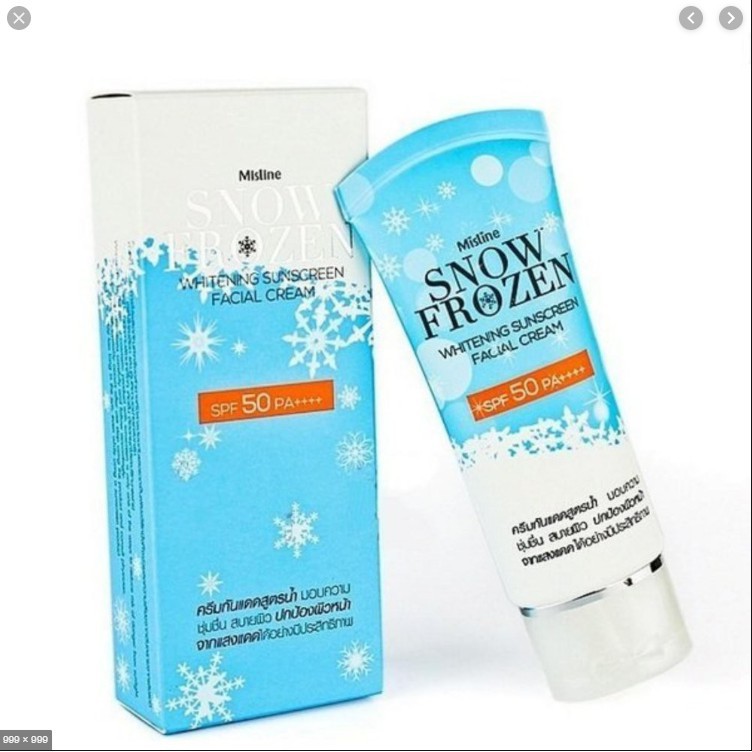 ครีมกันแดด Snow Frozen Whitening Sunscreen Facial Cream มิสทีน สโนว์ ...