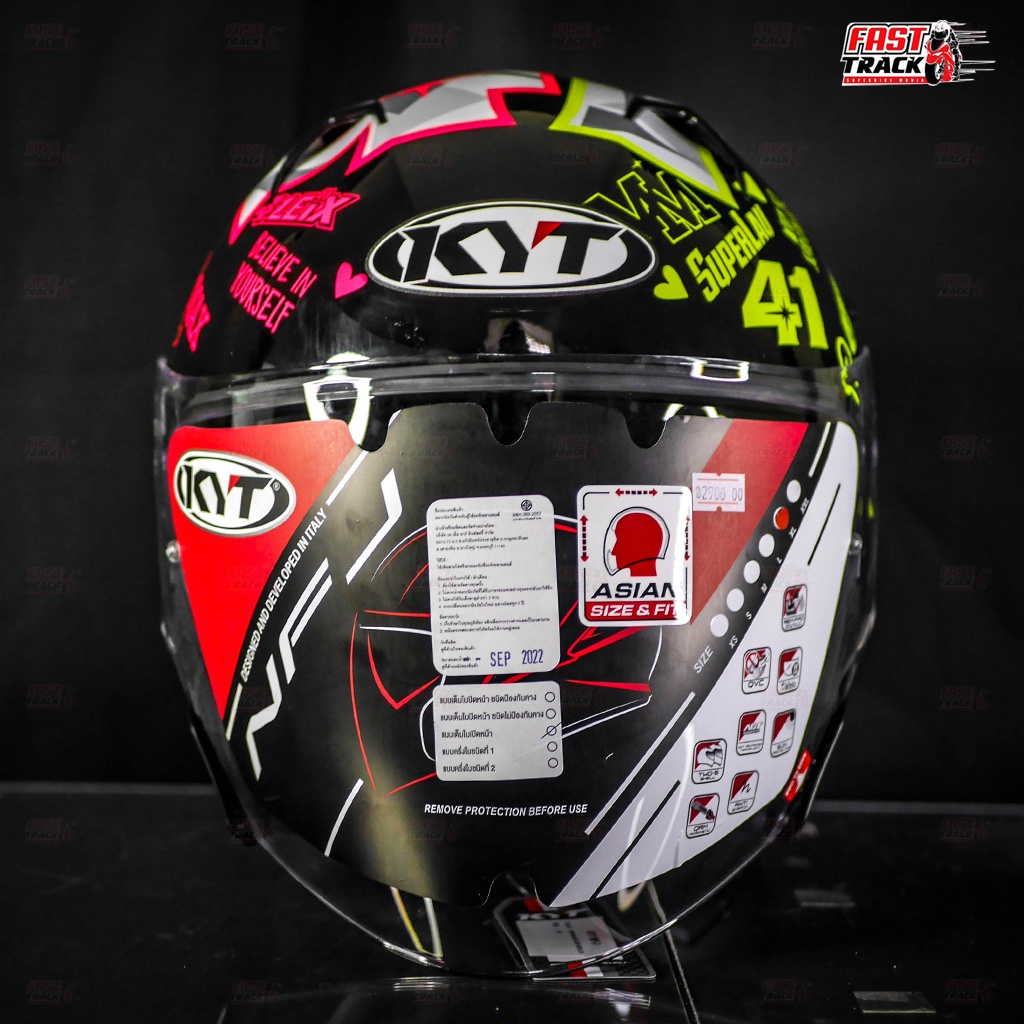 KYT HELMETหมวกกันน็อคครึ่งใบมีเเว่นในตัว รุ่น NFJ V.2 - fasttrack ...