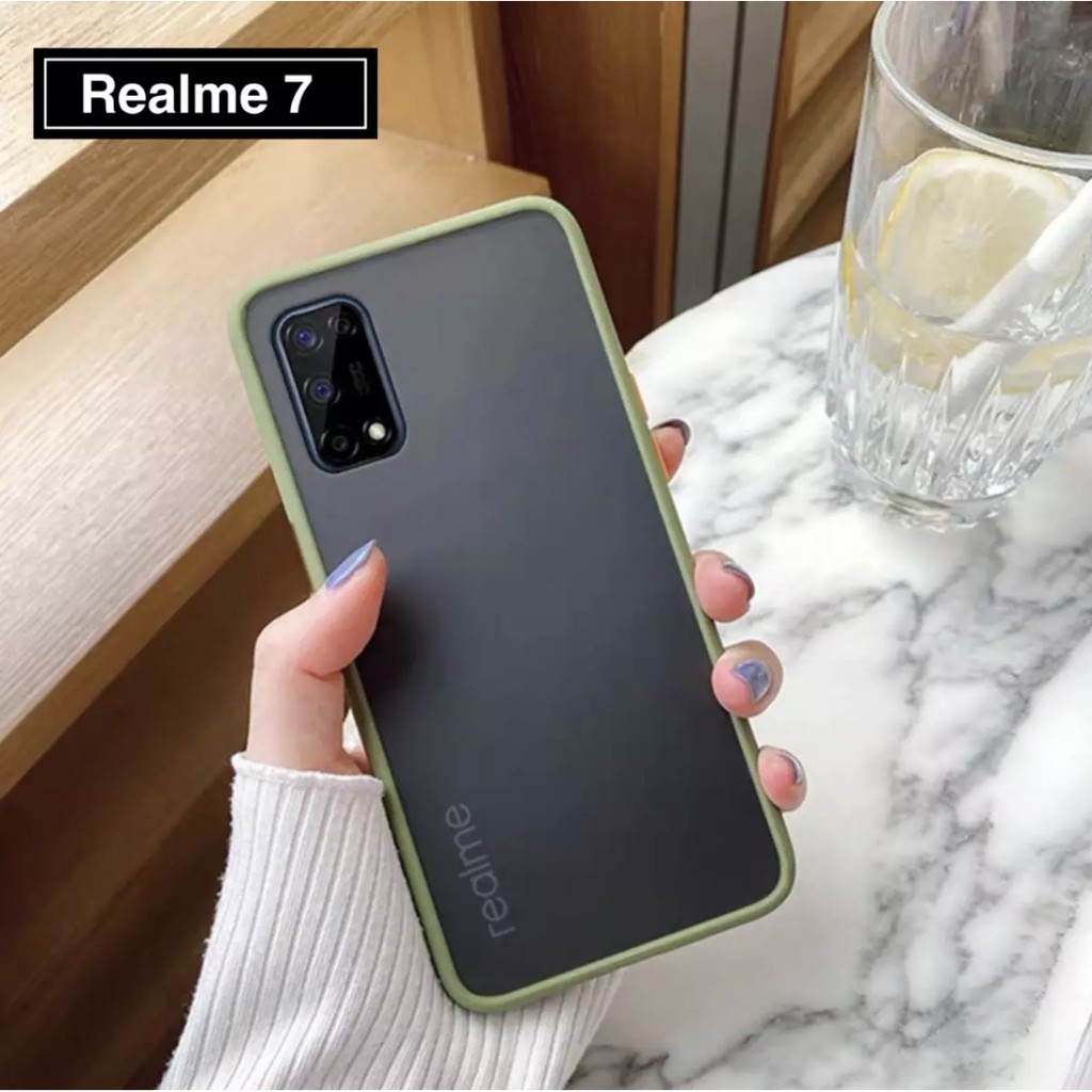 รุ่นใหม่ Case Realme 7 5G เคสเรียวมี เคสกันกระแทก ปุ่มสีผิวด้าน ขอบนิ่ม ...