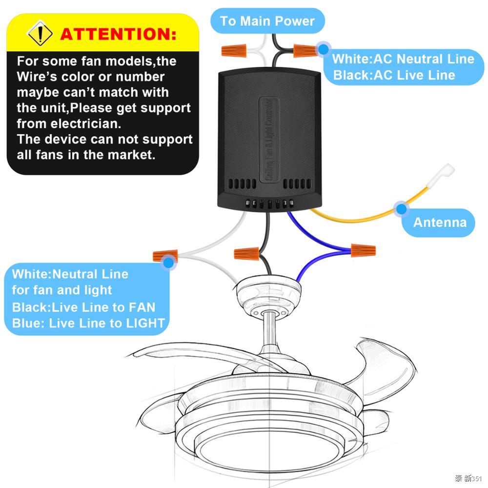 Small Size Universal Ceiling Fan Remote Control Kit 110 240V Timing ...
