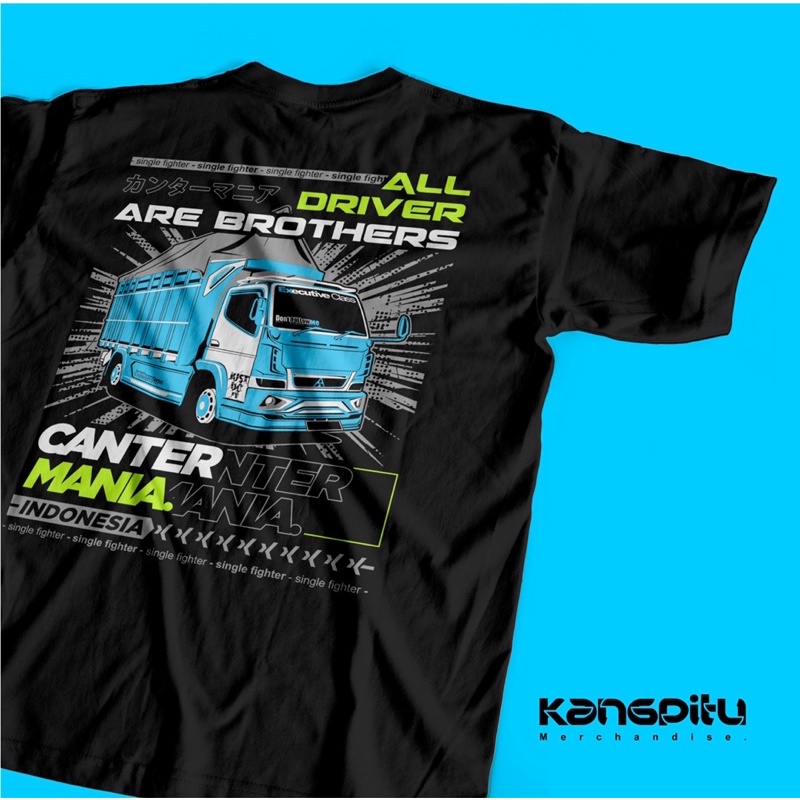 เสื้อยืด พิมพ์ลายรถบรรทุก Canter MANIA INDONESIA Young DRIVER ...