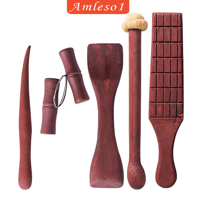 5Pcs/Set Wooden Polymer Clay Tools Handmade Modeling Tools Pottery Art ...