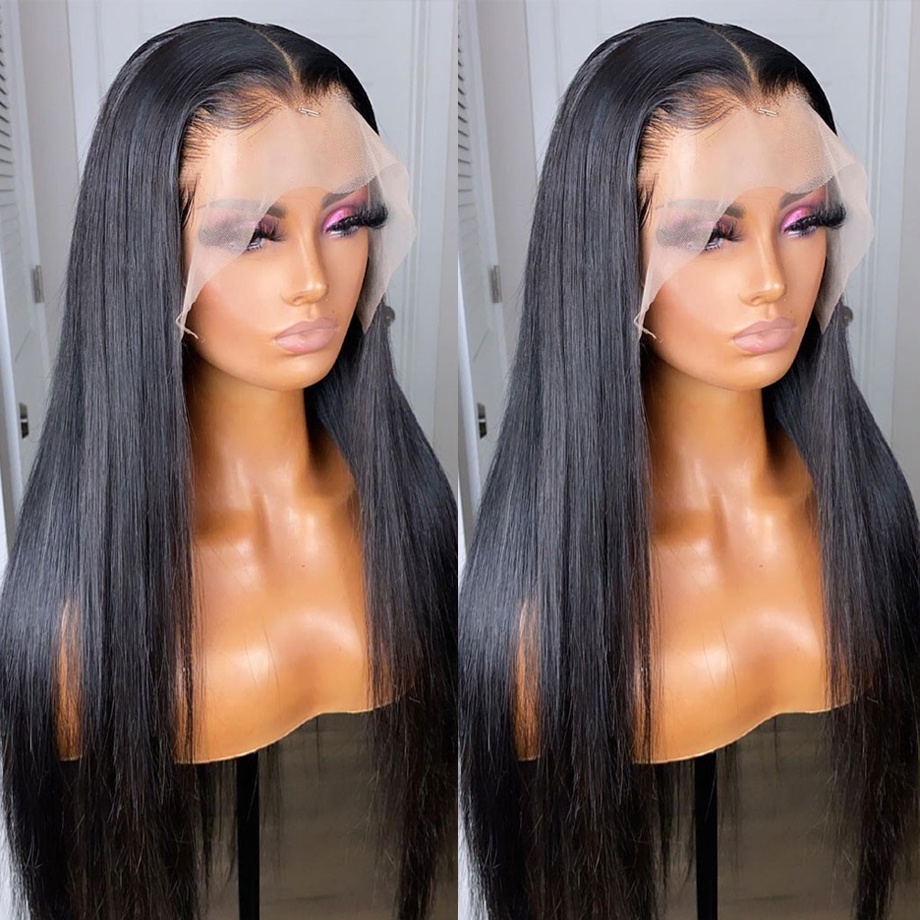 Local Stock30 Inch Transparent 360 Lace Front Human Hair Wigs Brazilian ...