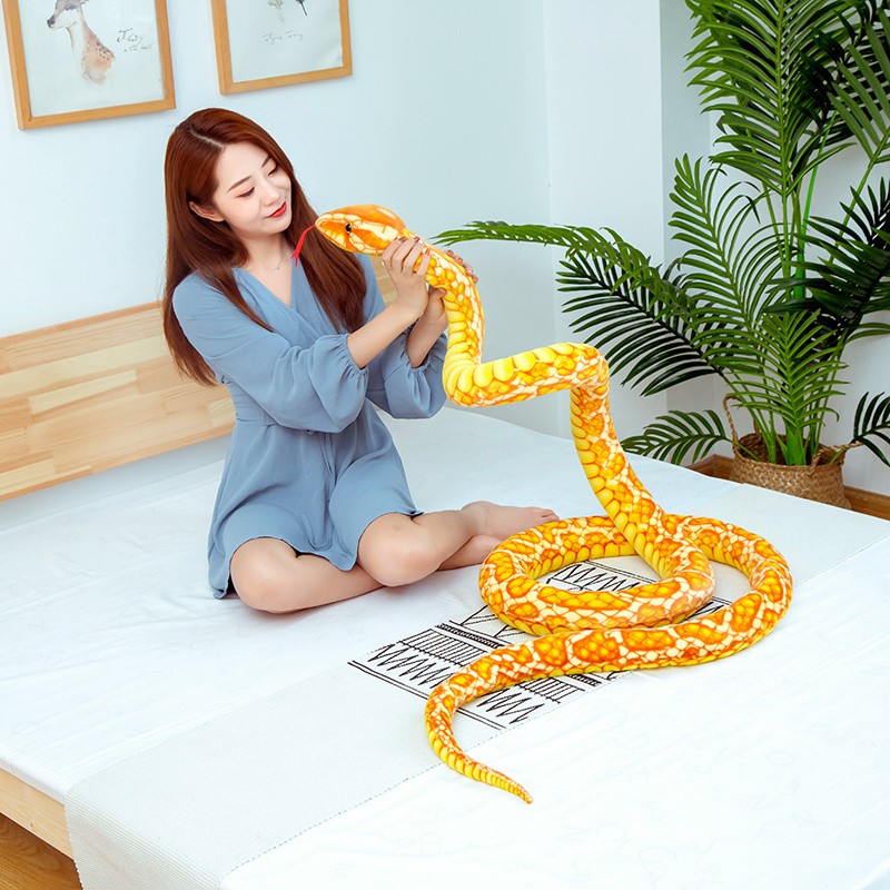 Boa constrictor Simulation Large Snake Plush Toys Boa Prank Animals ...