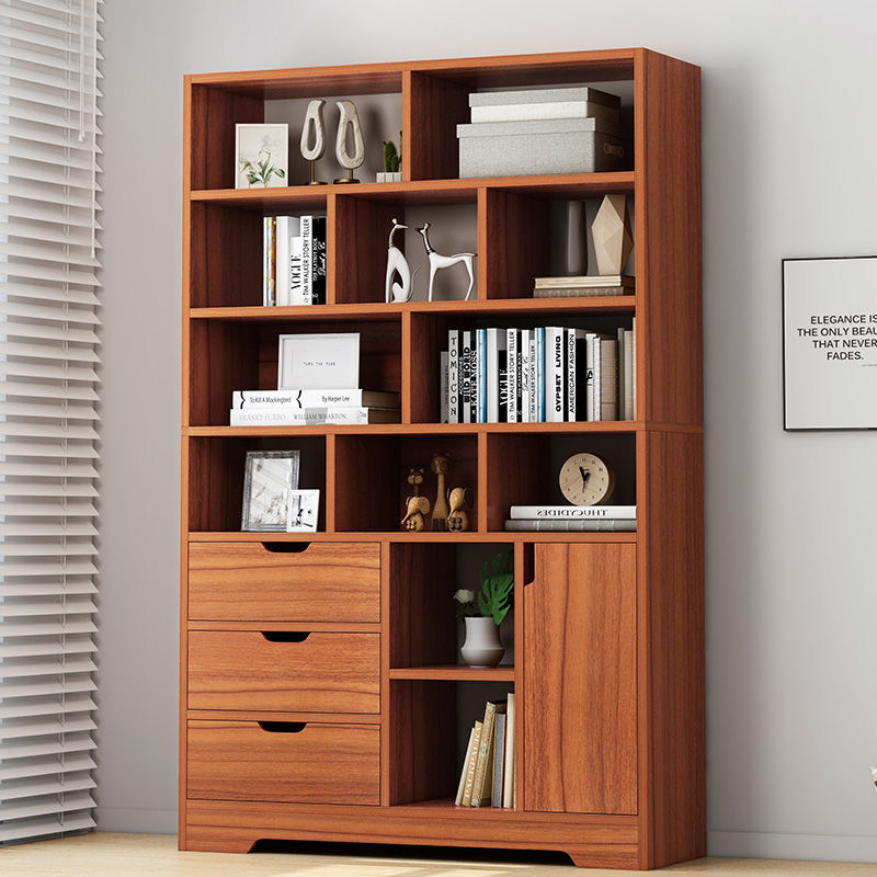 Bookshelf Simple Floor Storage Rack Simple Living Room Storage Space ...