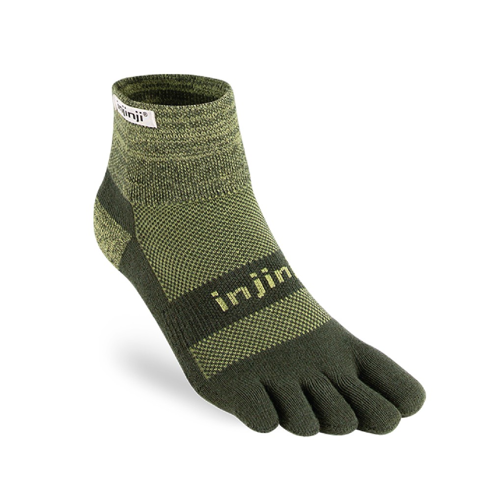 Injinji Mens Trail Mid weight Performance Toe-sock Mini-crew ถุงเท้าเท ...