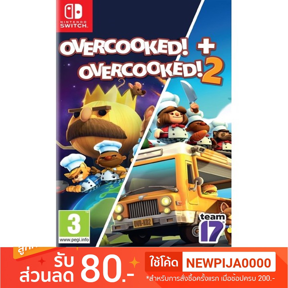 Nintendo Switch Overcooked Overcooked 2 EU Eng - pijanggame - ThaiPick