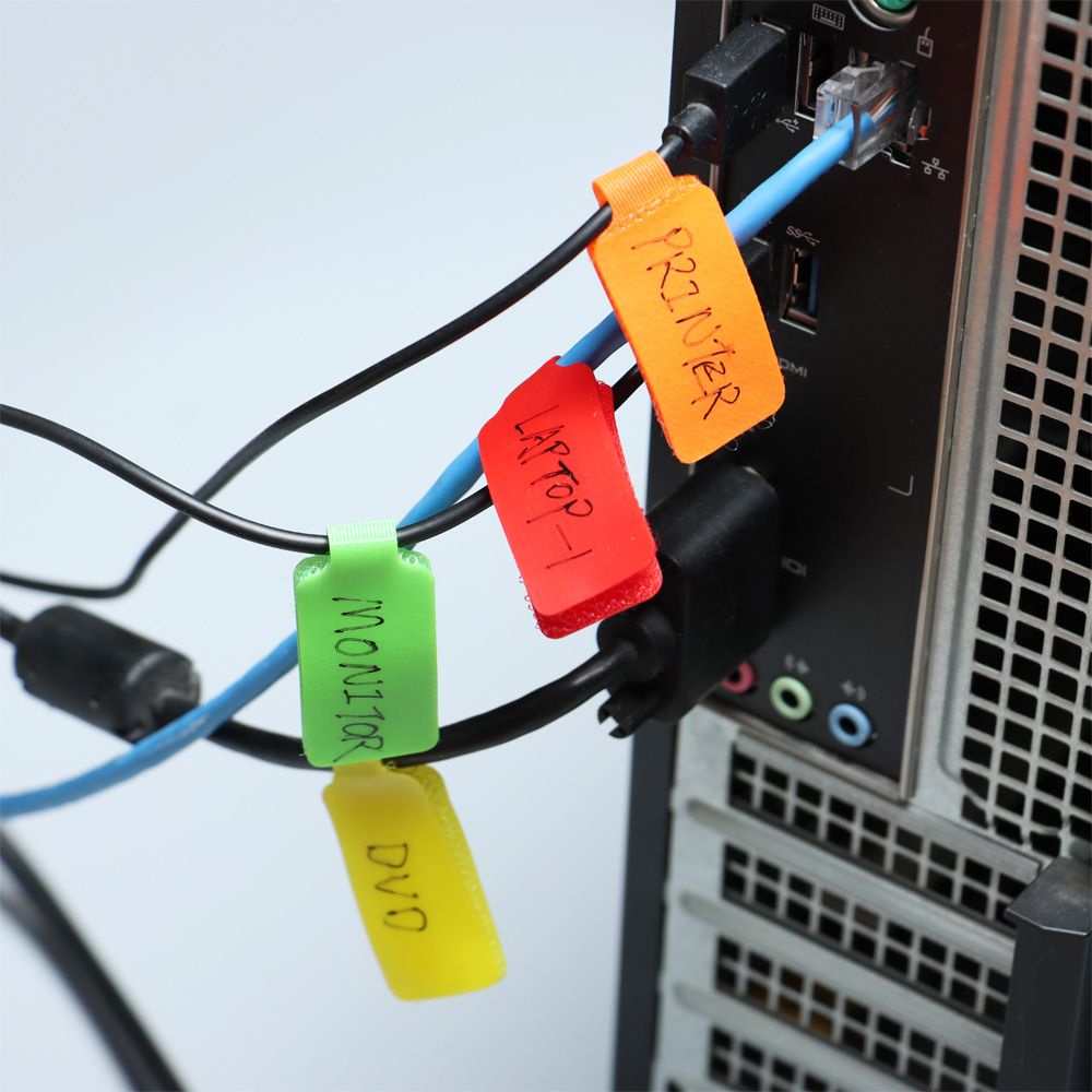 LY 5Pcs Colorful Nylon Cable Labels Cord Protector Electrical Cables ...