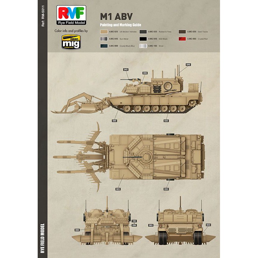 พลาสติก โมเดล ประกอบ RYE FIELD MODEL ( RFM ) สเกล 1/35 M1 ABV (Assault ...