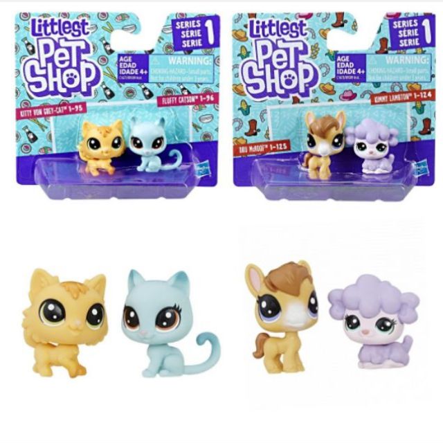 Littlest Pet Shop Dru McHoof & Kimmy Lambton / Kitty Von Grey-Cat ...