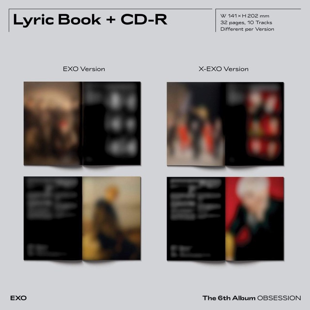 พร้อมส่ง เลือกการ์ดได้EXO 6th Album OBSESSION (EXO ver. X-EXO ver ...