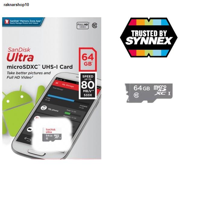 SANDISK เมมโมรี่การ์ด Micro SD card Ultra 32 GB 100MBs Read SPEED ...