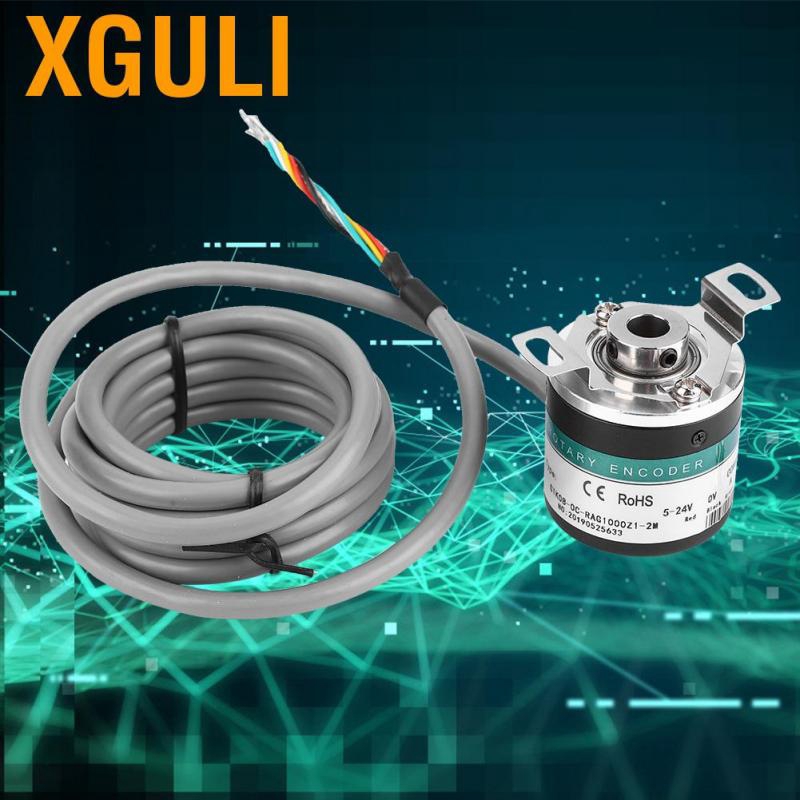 Xguli DC 5V-24V Rotary Encoder3 Phase Photoelectric Rotate Encoder ABZ ...