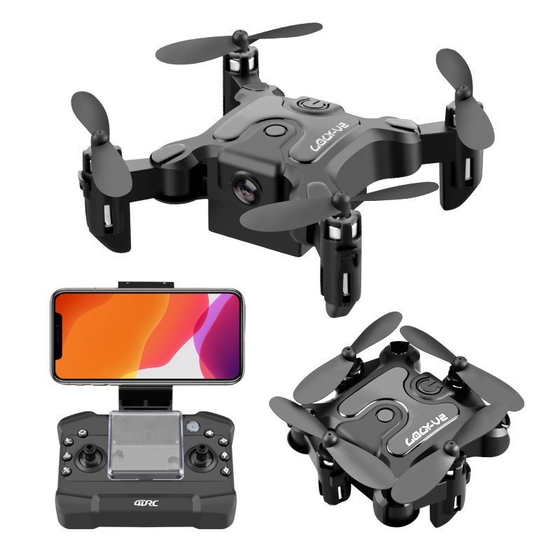 V2 Mini Folding Drone Aerial Photography Professional Quadcopter Remote ...