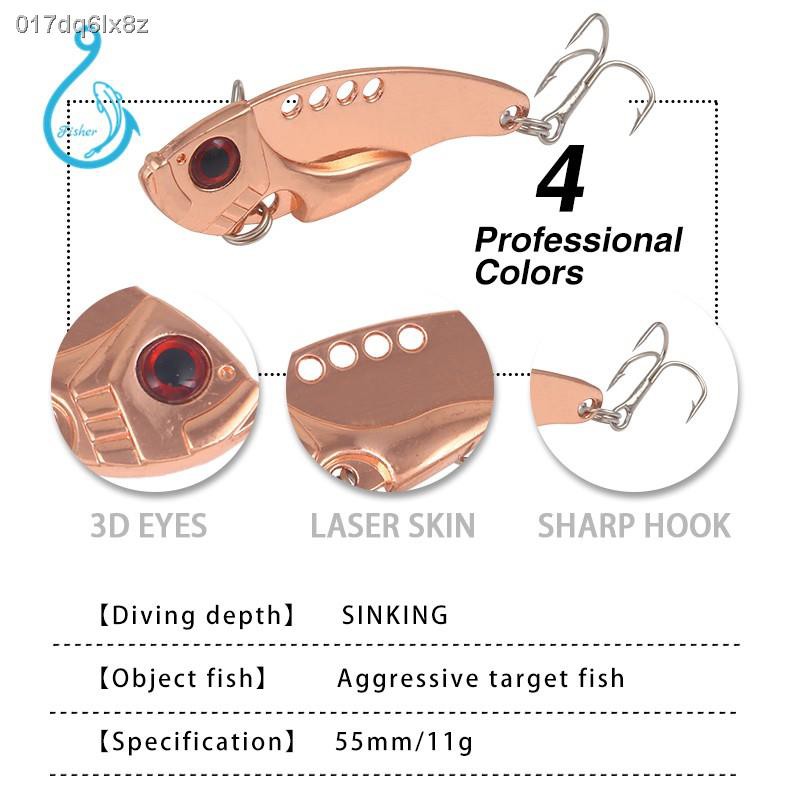 ↂเหยื่อตกปลาโลหะ 2 ตะขอ 11 กรัม 5.5 เซนติเมตร Fisher004 - 017dq6lx8z ...