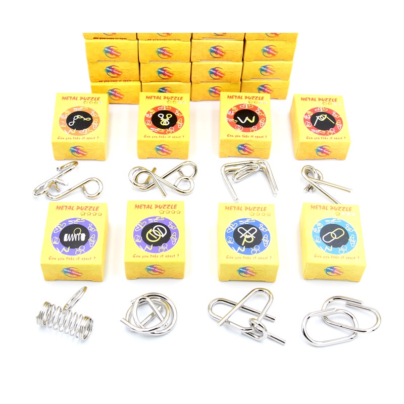 Ready Stock3D Metal Wire Perplexing Puzzles Casse-Tete 32PCSSets ...