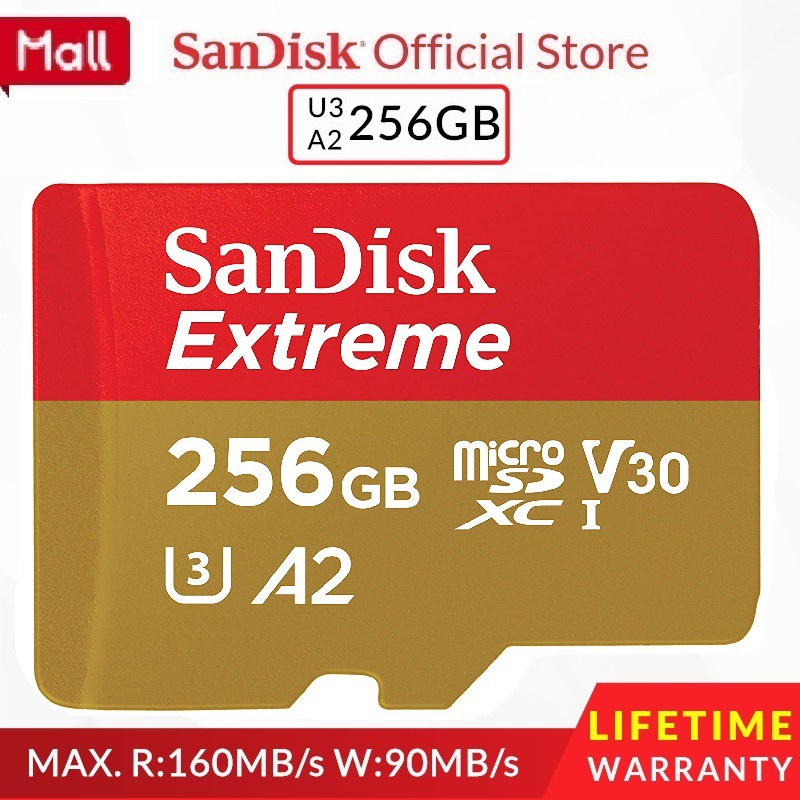 Sandisk 256GB Memory Card Extreme Micro SD Card 512GB Flash Card 128GB ...