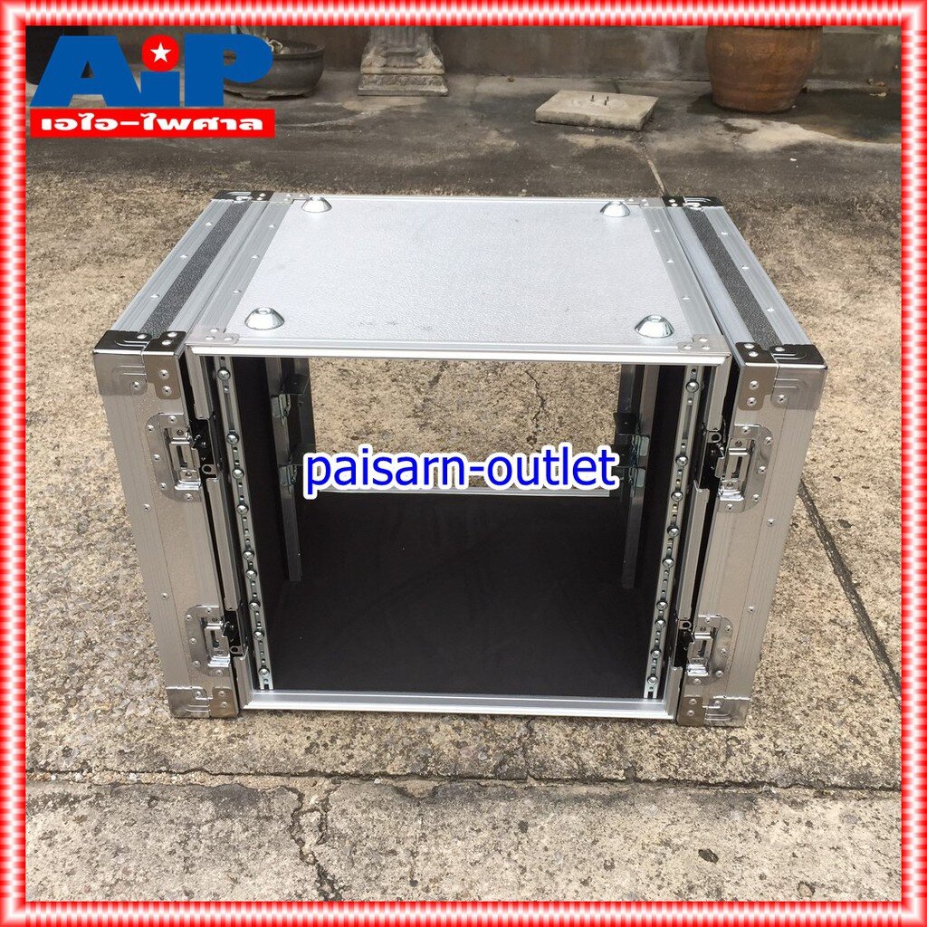 COMPACT M-10U 2ฝาหน้า-หลัง ลึก19 ผิวอลูมิเนียม แร็ค แร็คลึก19 RACK10U แร็คผิวอลูมิเนียม RACK เอ ...