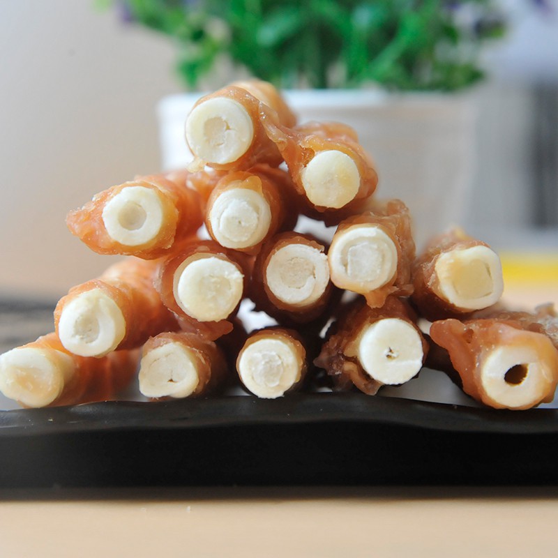 ของเล่นสุนัข₪Mr. Dema Dog Snacks Teddy Pure Chicken Skin Roll 100g Pet ...