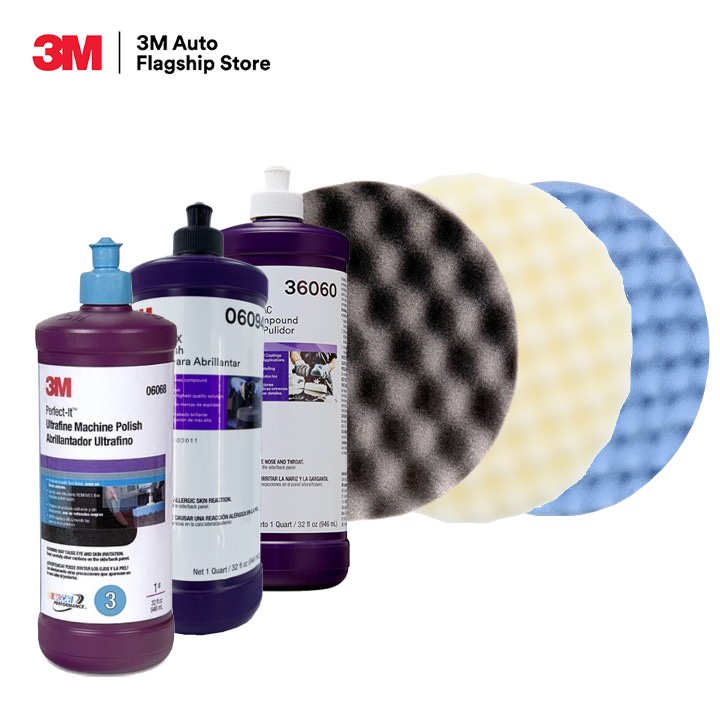 3M Set น้ำยาขัด 36060 (เบอร์1) , 06094 (เบอร์2) , 06068 (เบอร์3 ...